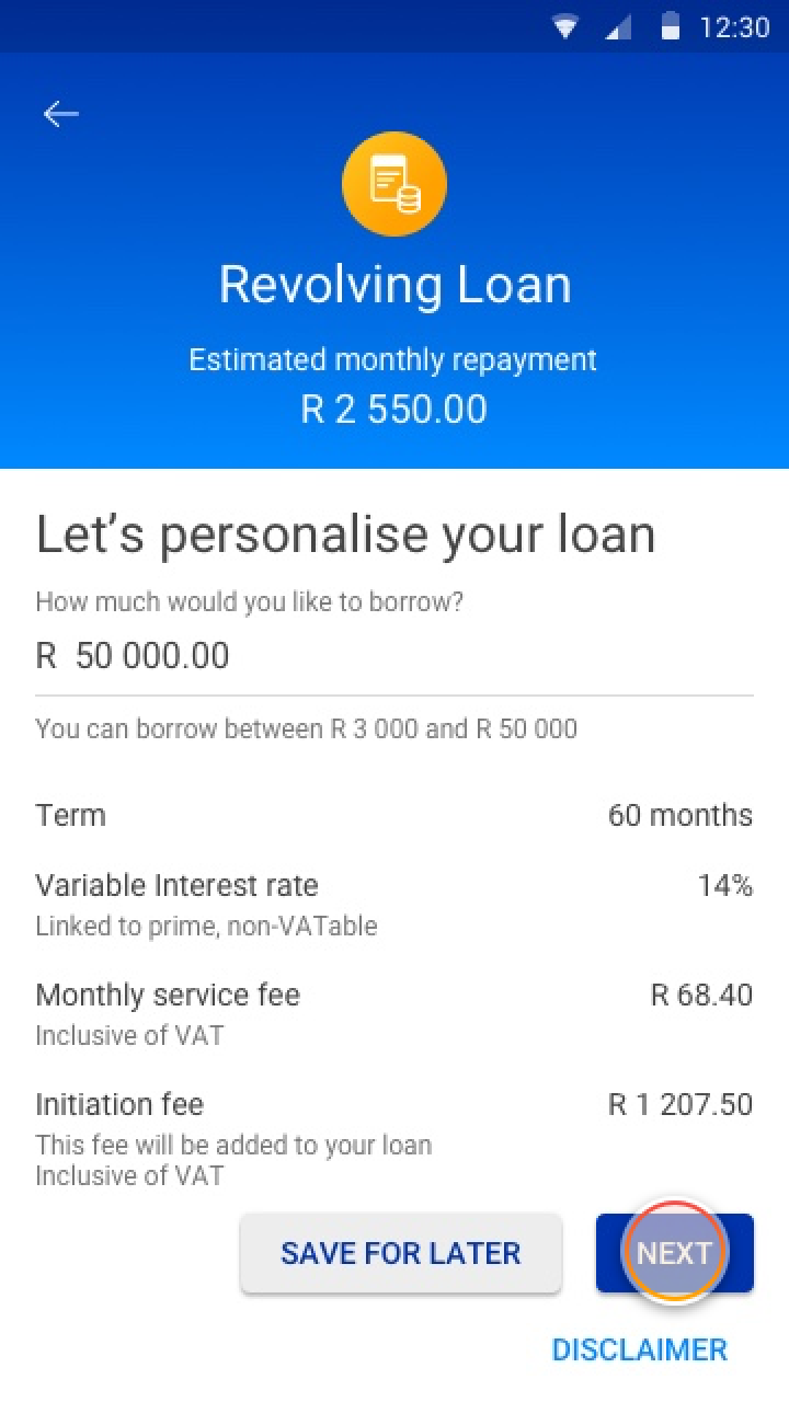 How to get a Revolving Loan on the app | Standard Bank